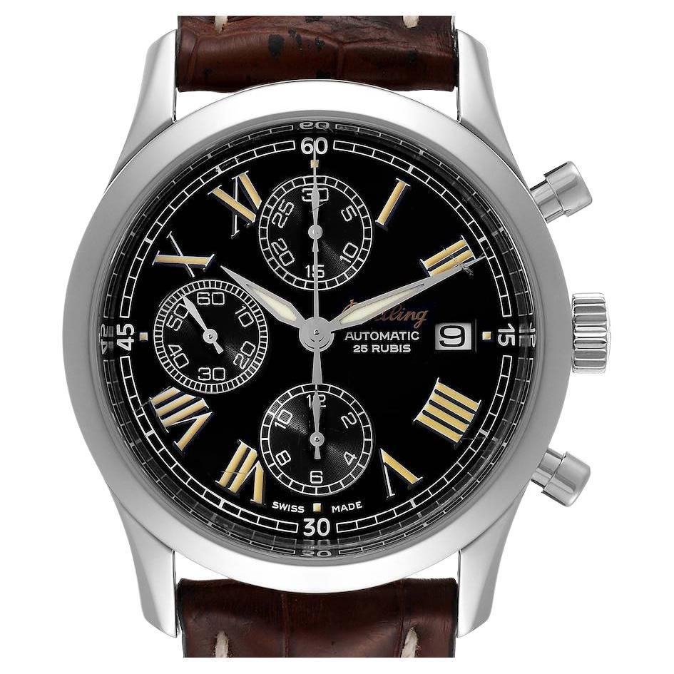 Breitling Bentley Purple Dial Chronograph Steel Men's Watch A25362 For ...