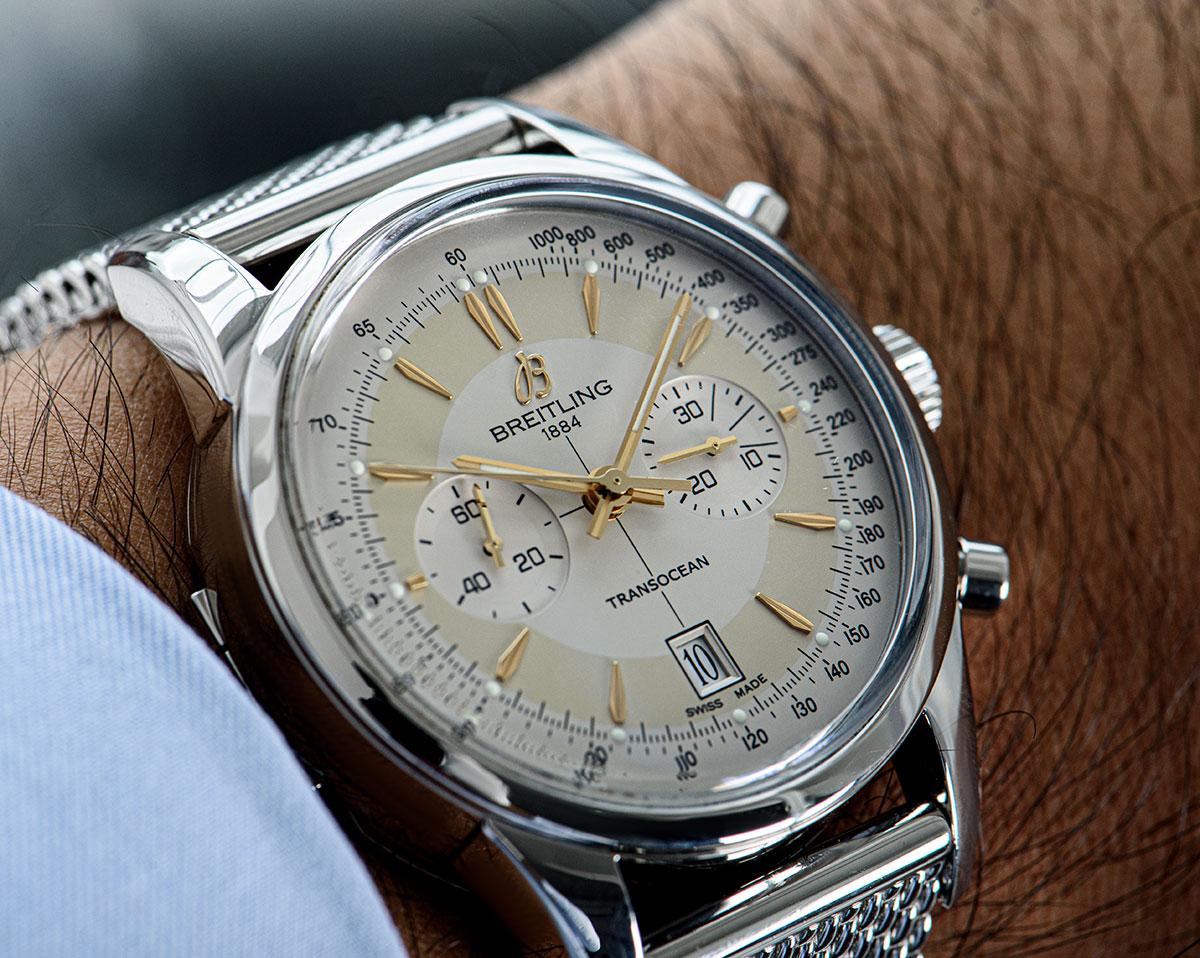 Breitling Limited Edition Transocean Chronograph Stainless Steel Silver ...