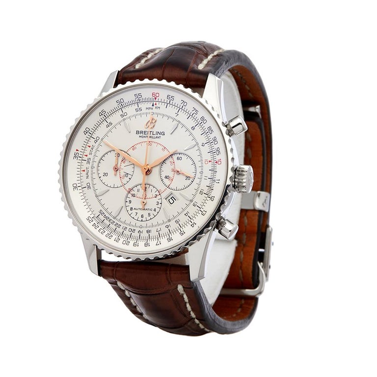 Breitling Montbrillant Stainless Steel A41370 For Sale at 1stDibs | breitling montbrillant a41370