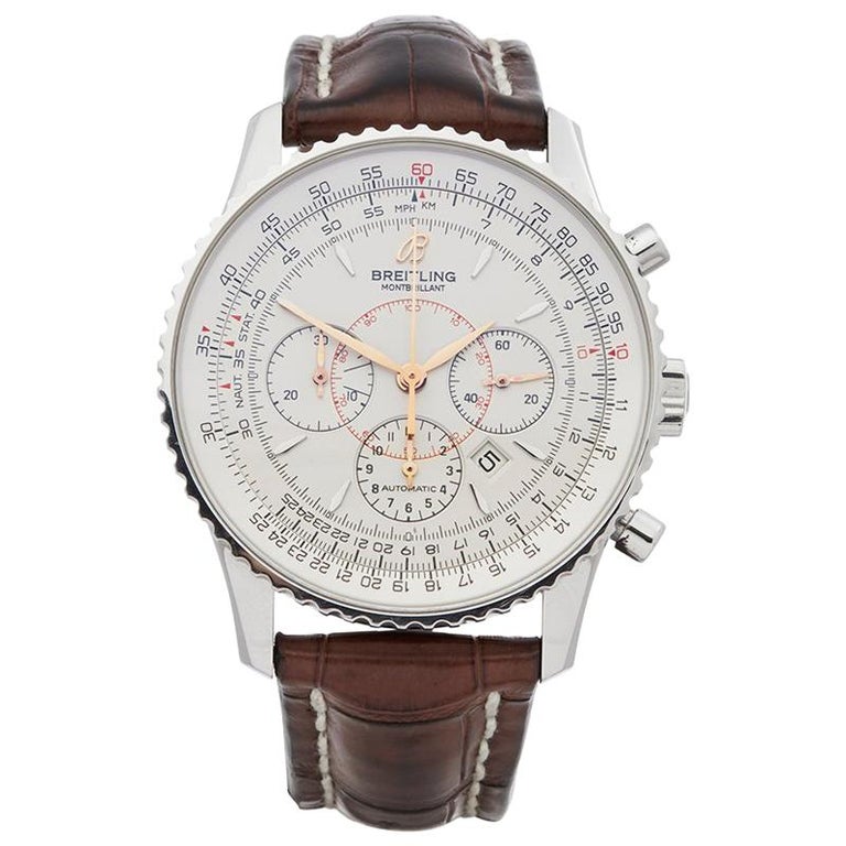 Breitling Montbrillant Stainless Steel A41370 For Sale at 1stDibs | breitling montbrillant a41370