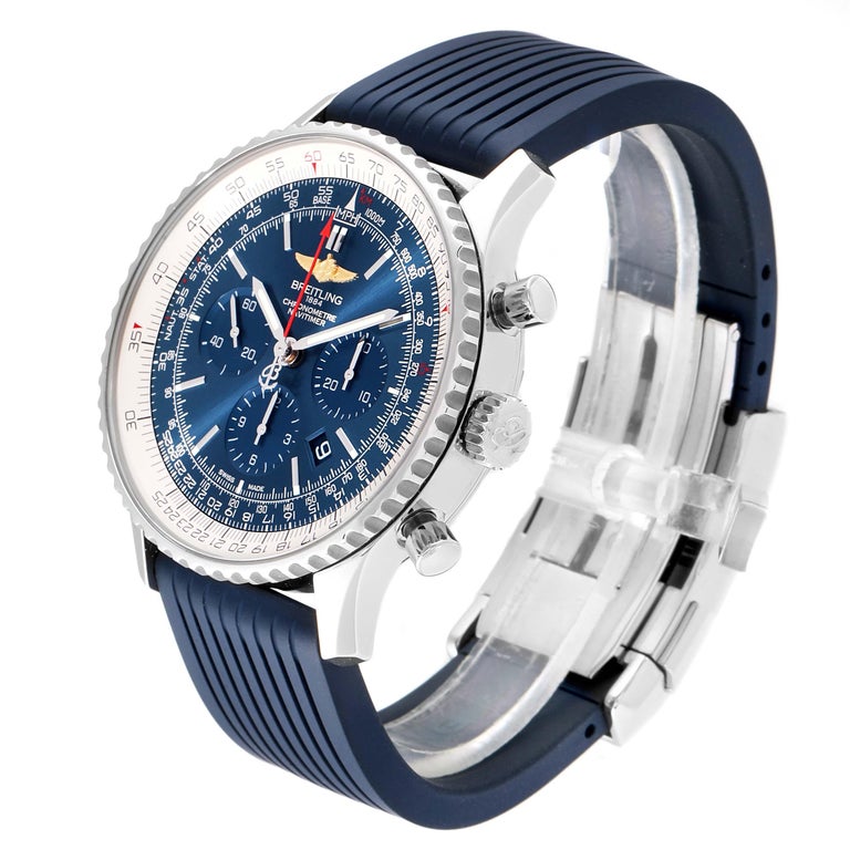 Breitling Navitimer 01 46 Blue Dial Exclusive Edition Watch AB0127 Box ...