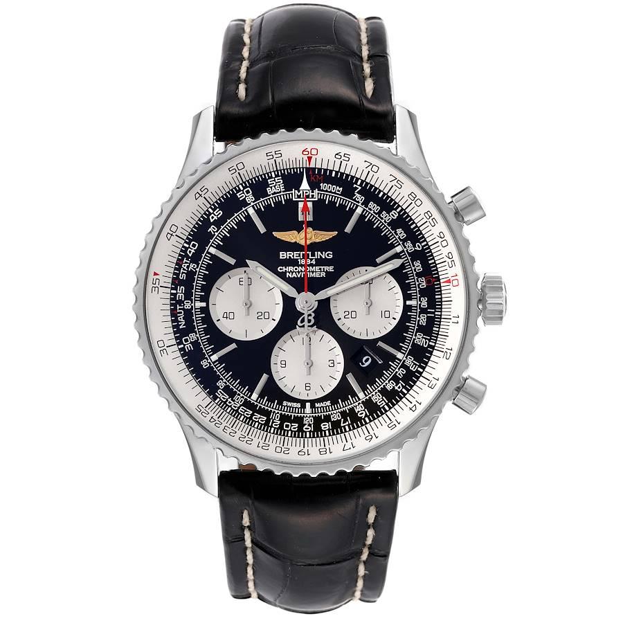 Breitling Navitimer 01 46mm Black Steel Dial Mens Watch AB0127 For Sale ...