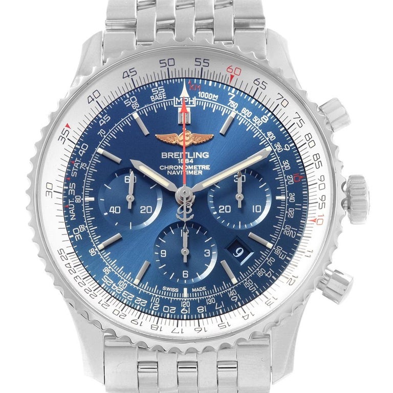 Breitling Navitimer 01 Aurora Blue Dial Men's Watch AB0127 For Sale at ...
