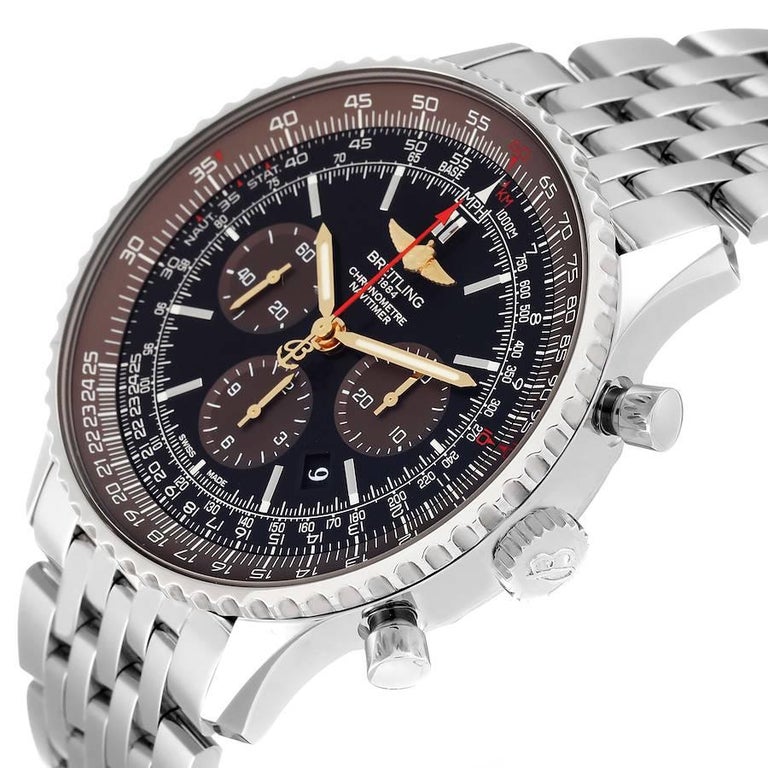 Breitling Navitimer 01 Black Brown Dial Limited Edition Mens Watch ...