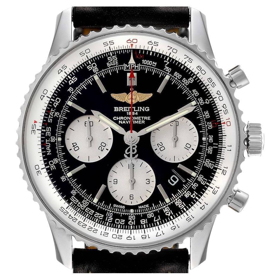 Breitling Navitimer 01 Black Dial Steel Mens Watch AB0121 Box Card For ...