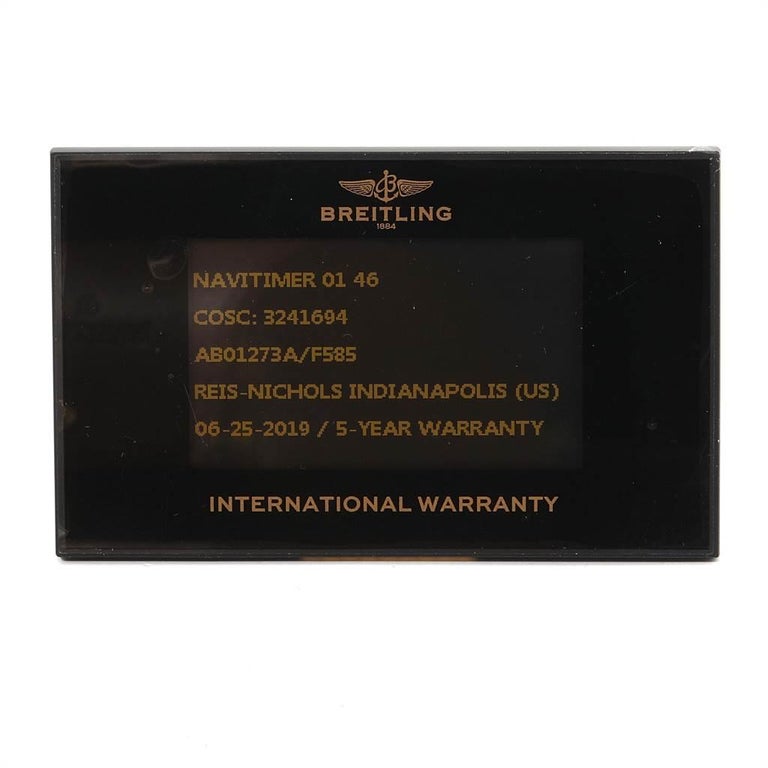 Breitling Navitimer 01 Rubber Strap Limited Edition Watch AB0127 Unworn ...