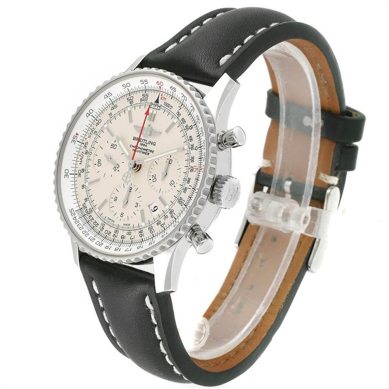 Breitling Navitimer 01 Silver Dial Limited Edition Watch AB0123 Box ...