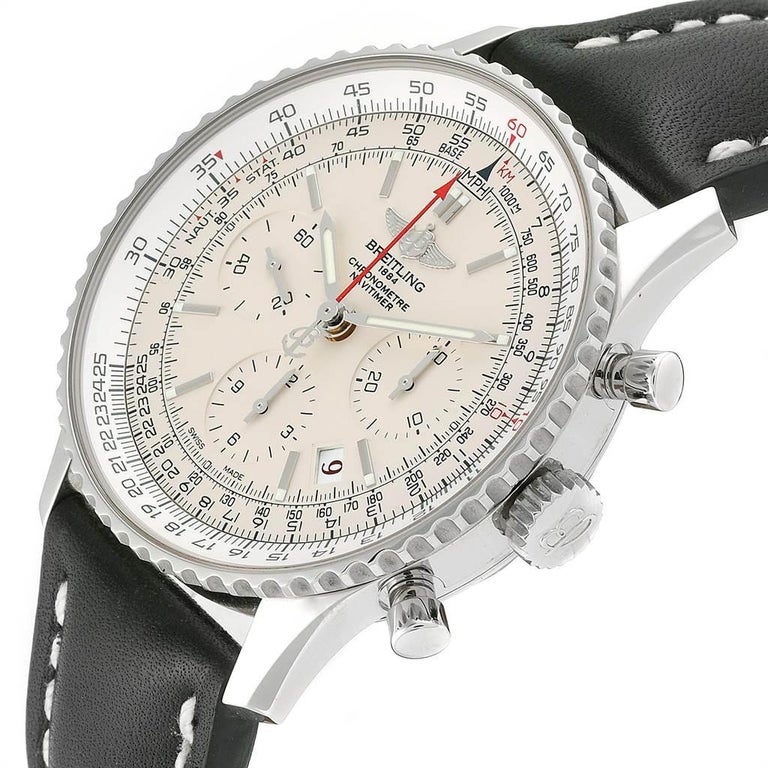 Breitling Navitimer 01 Silver Dial Limited Edition Watch AB0123 Box ...