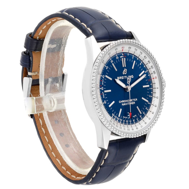 Breitling Navitimer 1 Blue Dial Strap Men’s Watch A17325 Box Papers For ...