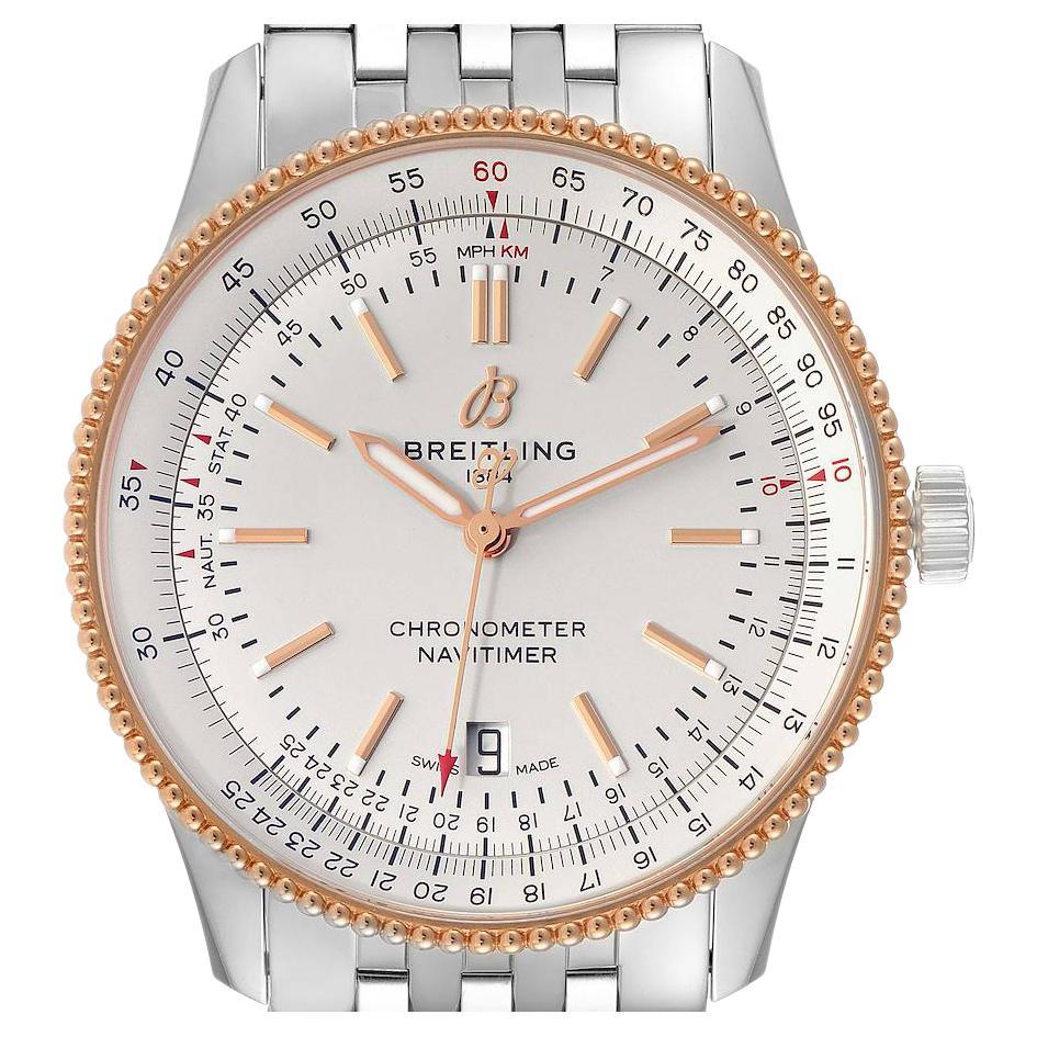 Breitling Navitimer Gold-Plated Chronograph Watch 806 with Box and ...