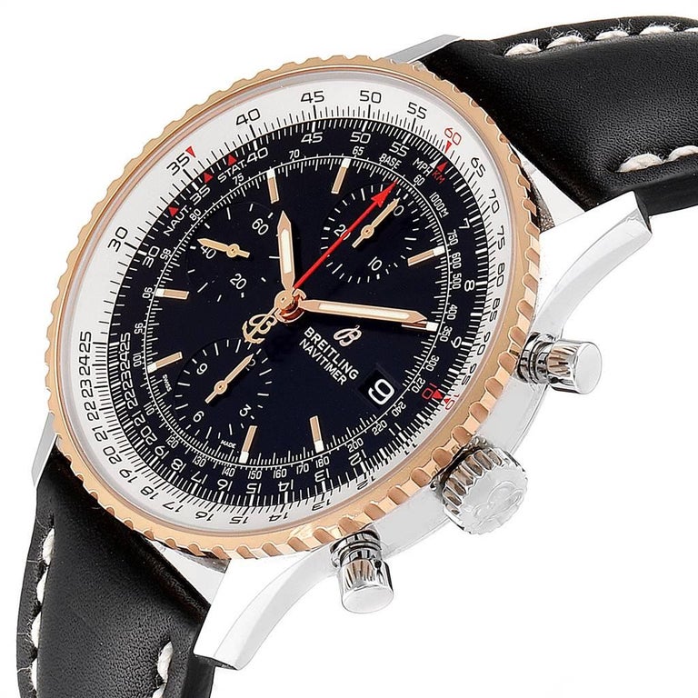 Breitling Navitimer 1 Chronograph 41 Steel Rose Gold Men's Watch U13324 ...