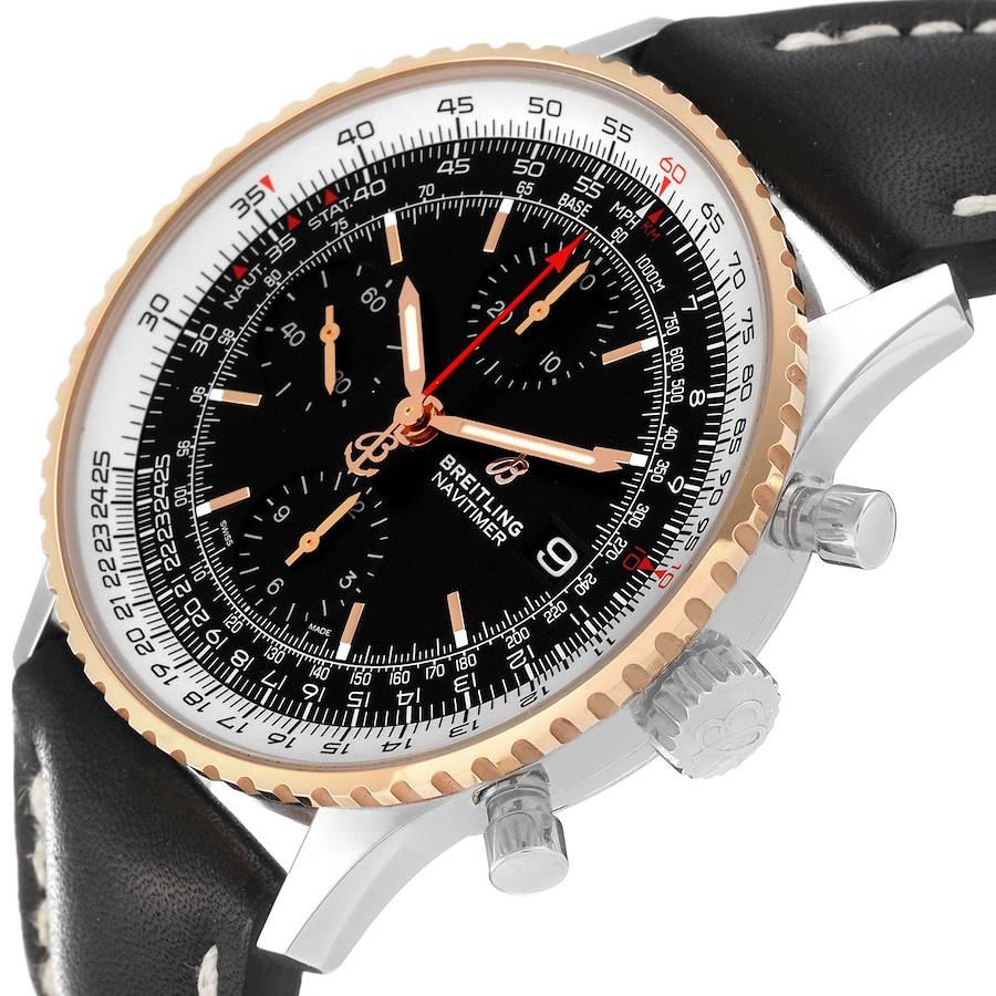 Breitling Navitimer 1 Chronograph 41 Steel Rose Gold Mens Watch U13324 ...