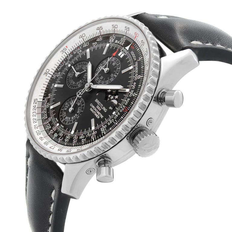 Breitling Navitimer 1461 Calendar Steel Black Dial Automatic Watch ...