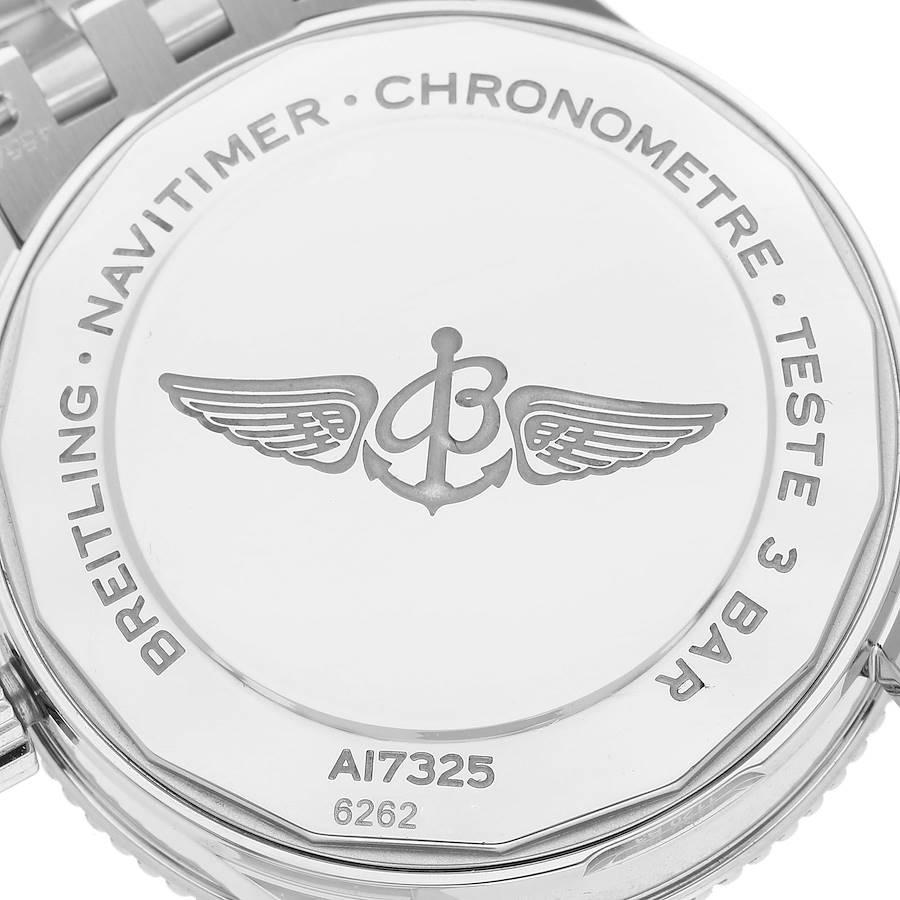 Breitling Navitimer Automatic 38 Blue Dial Steel Mens Watch A17325 Box ...
