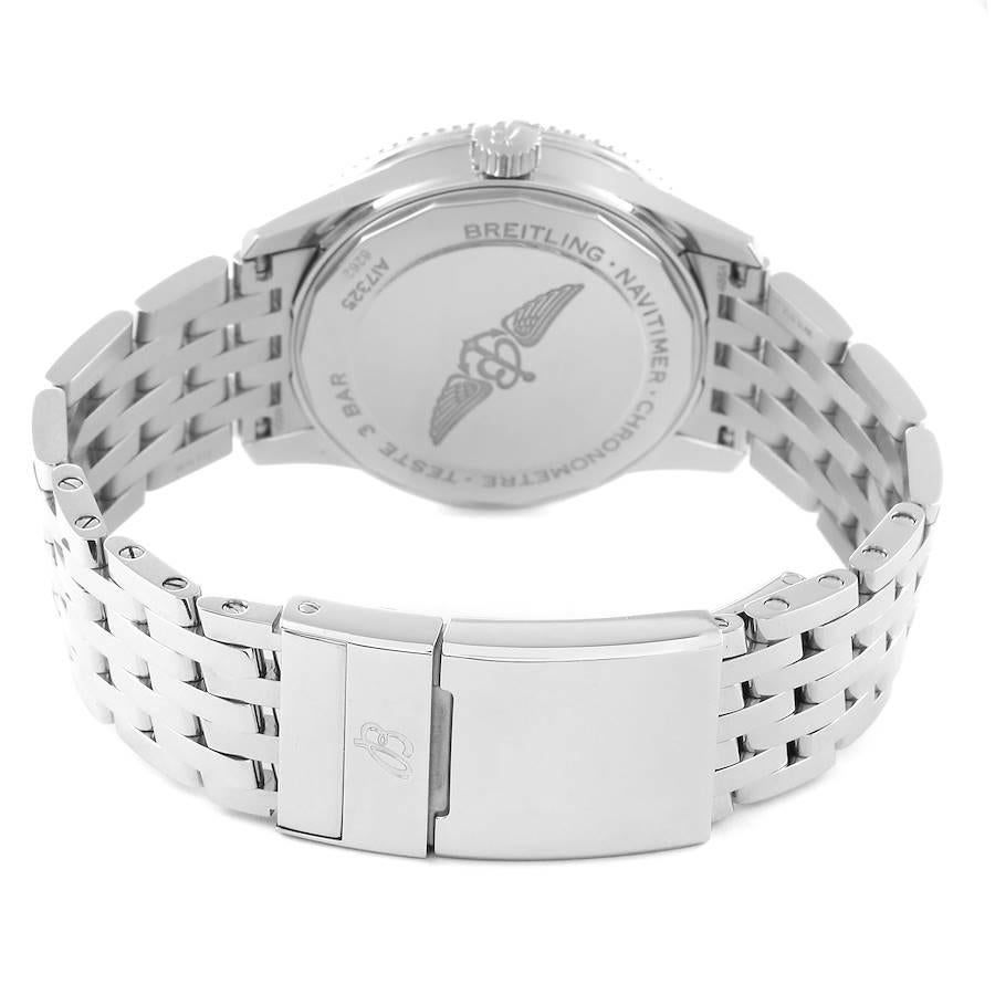 Breitling Navitimer Automatic 38 Blue Dial Steel Mens Watch A17325 Box ...