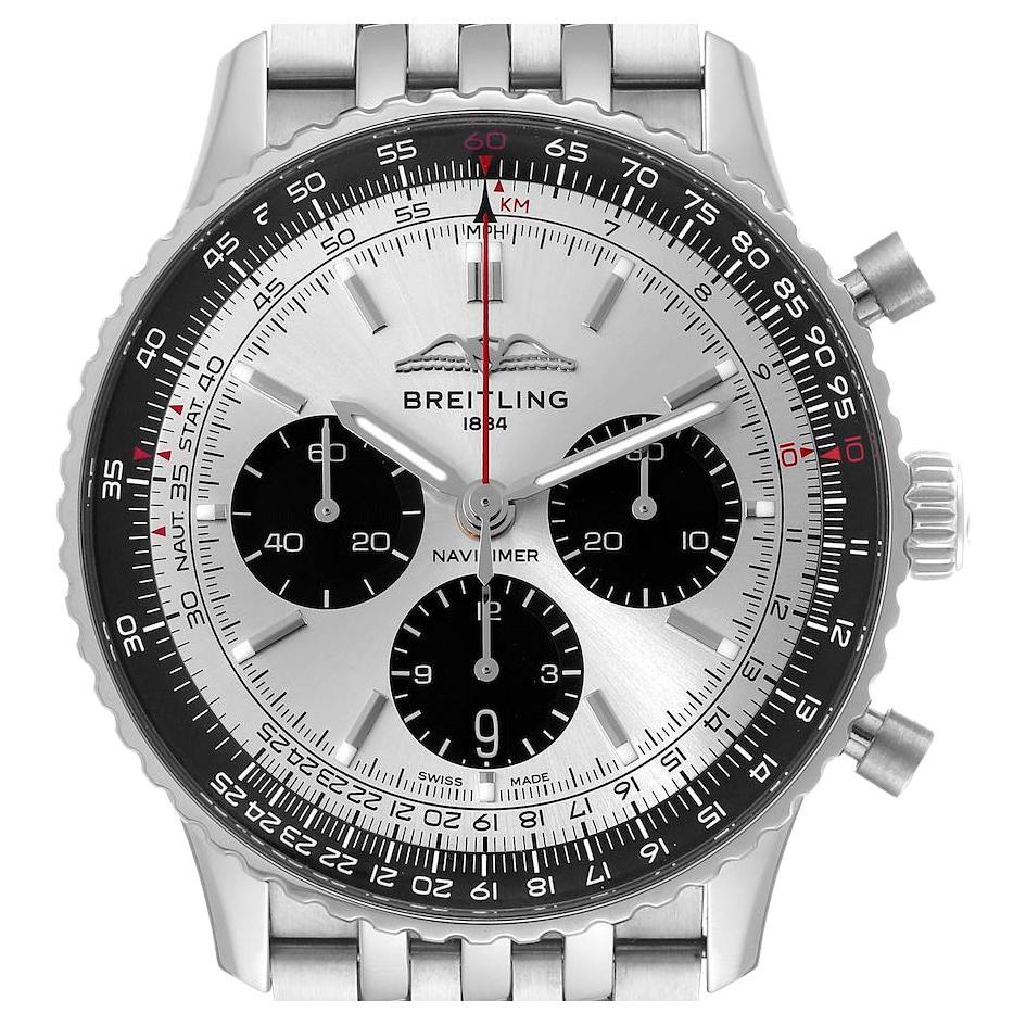 Breitling Navitimer 1 B01 Steel Black Dial Mens Watch AB0127211B1A1 For ...