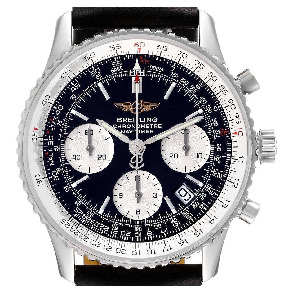 Breitling Navitimer Black Dial Chronograph Steel Men's Watch A23322 For ...