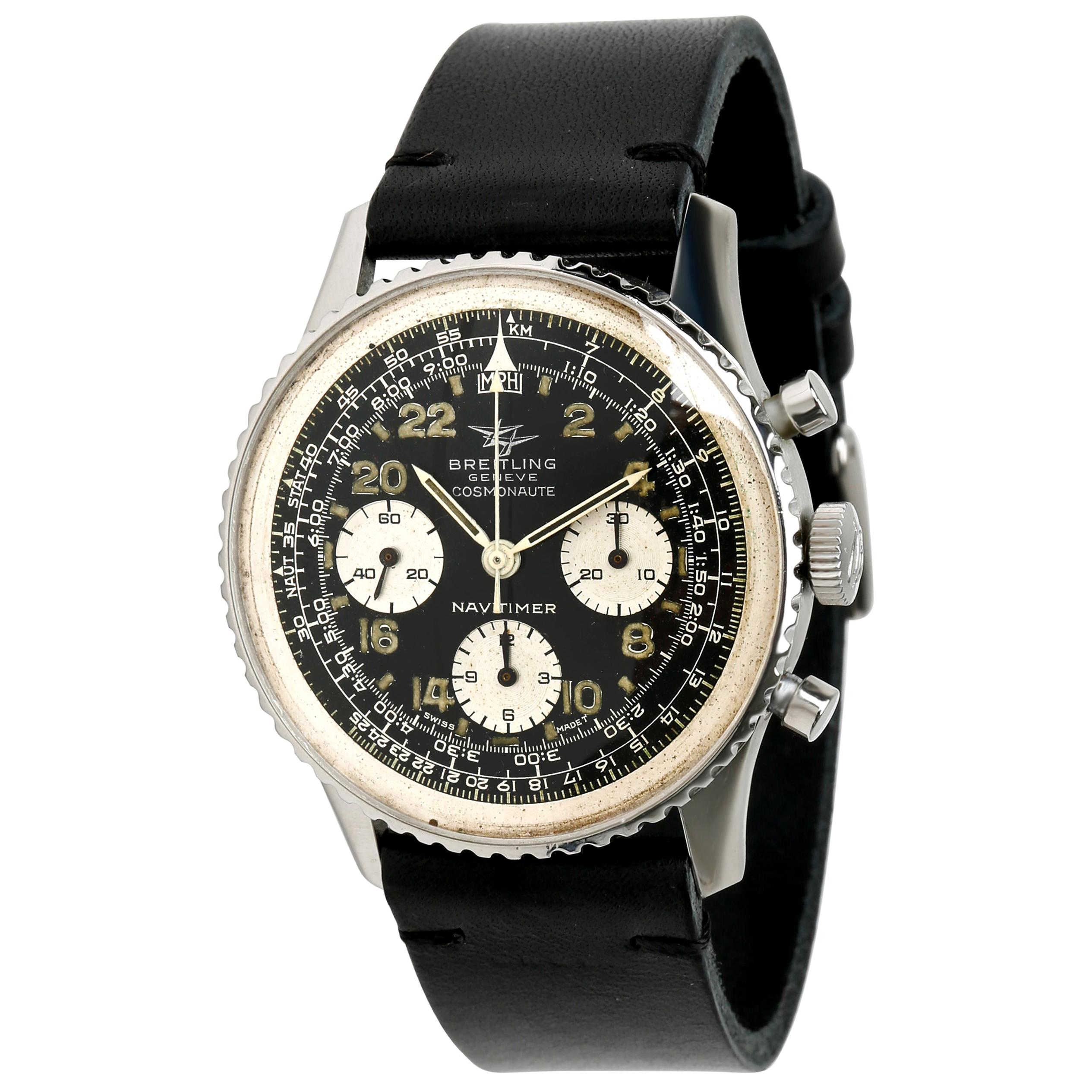 Breitling Geneve Navitimer #806 in 18k Yellow Gold at 1stdibs