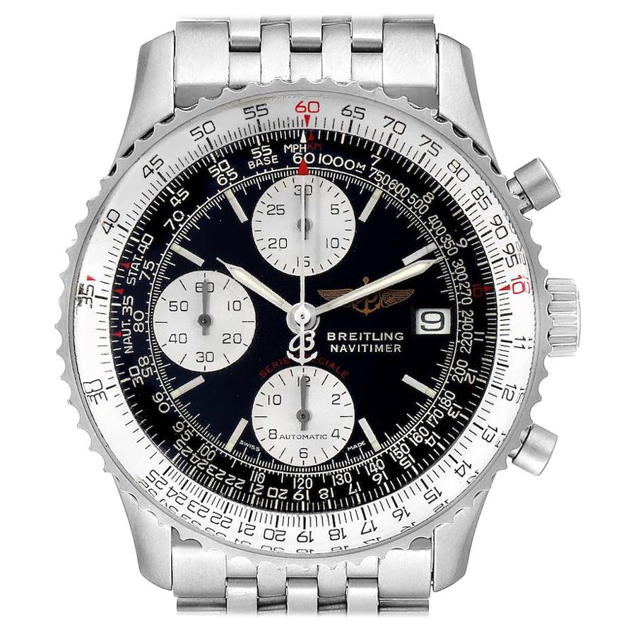 Breitling Navitimer Gold-Plated Chronograph Watch 806 with Box and ...