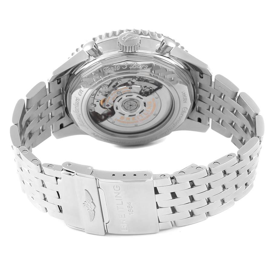 Breitling Navitimer GMT 48 Silver Dial Steel Mens Watch AB0441 Box ...