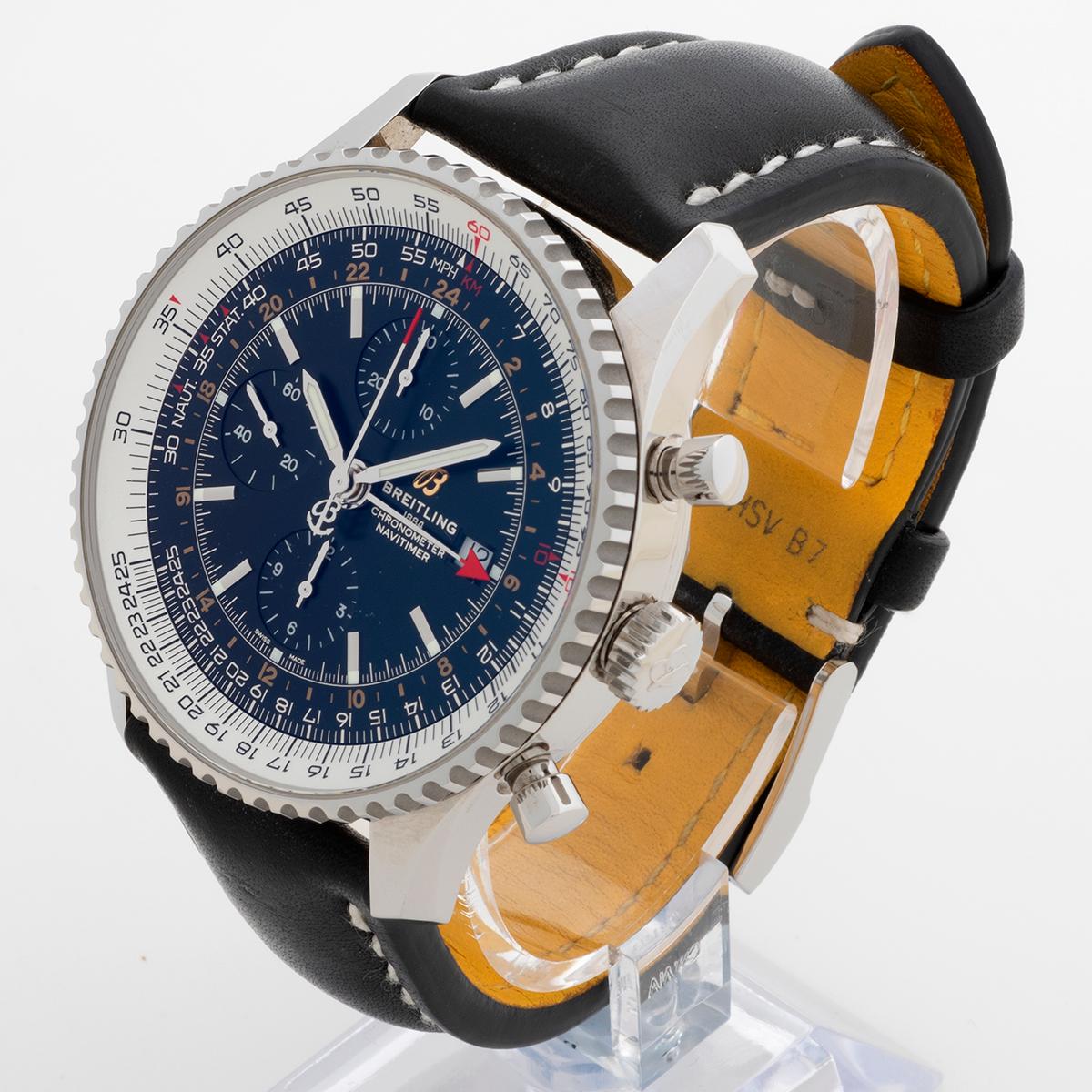 Breitling Navitimer GMT / World Wristwatch Ref A24322. Discontinued ...