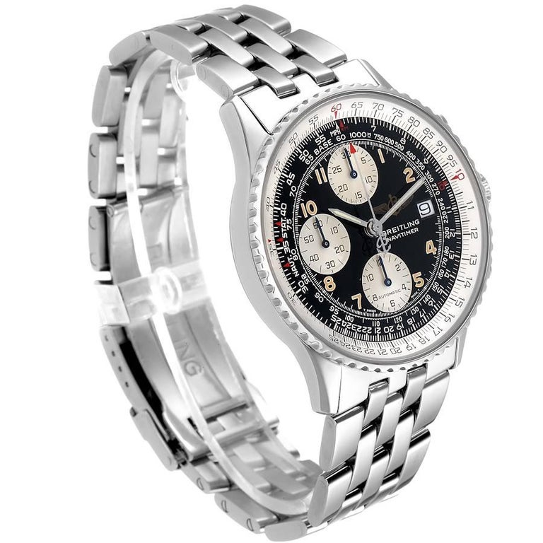 Breitling Navitimer II Black Dial Arabic Numeral Steel Mens Watch ...
