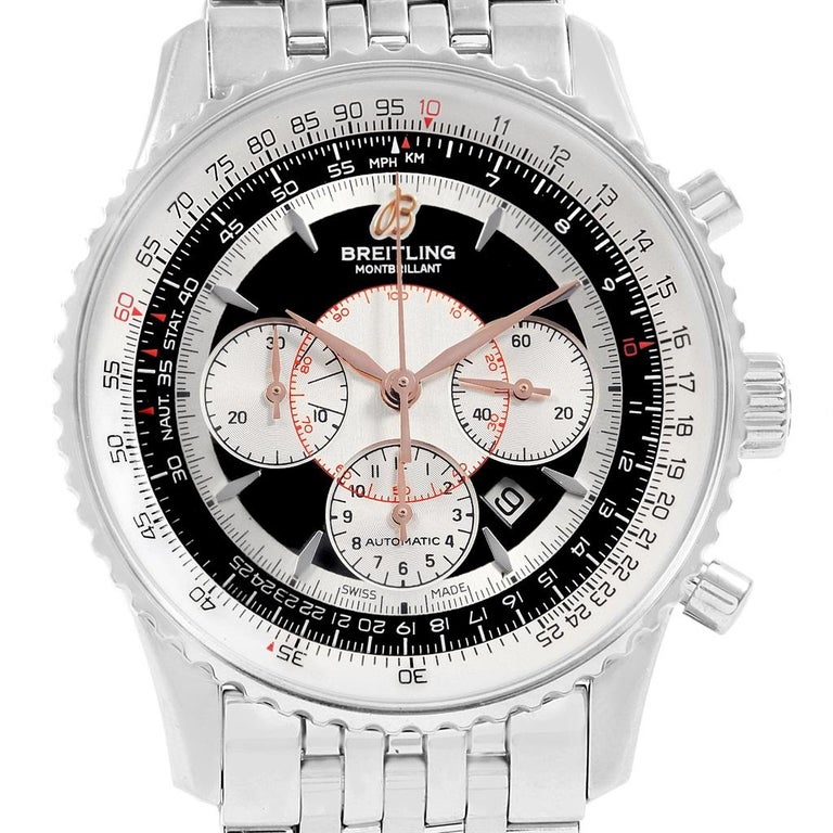 Breitling Navitimer Montbrillant Steel Chronograph Men’s Watch A41370 For Sale at 1stDibs