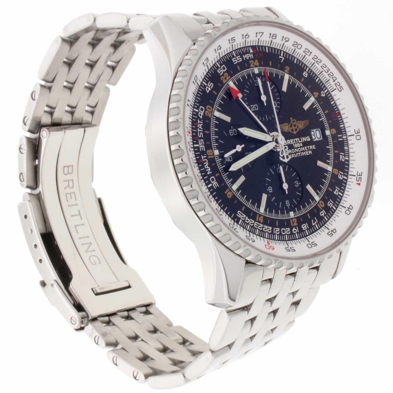 Breitling Navitimer World Chronograph GMT Automatic Stainless Steel ...