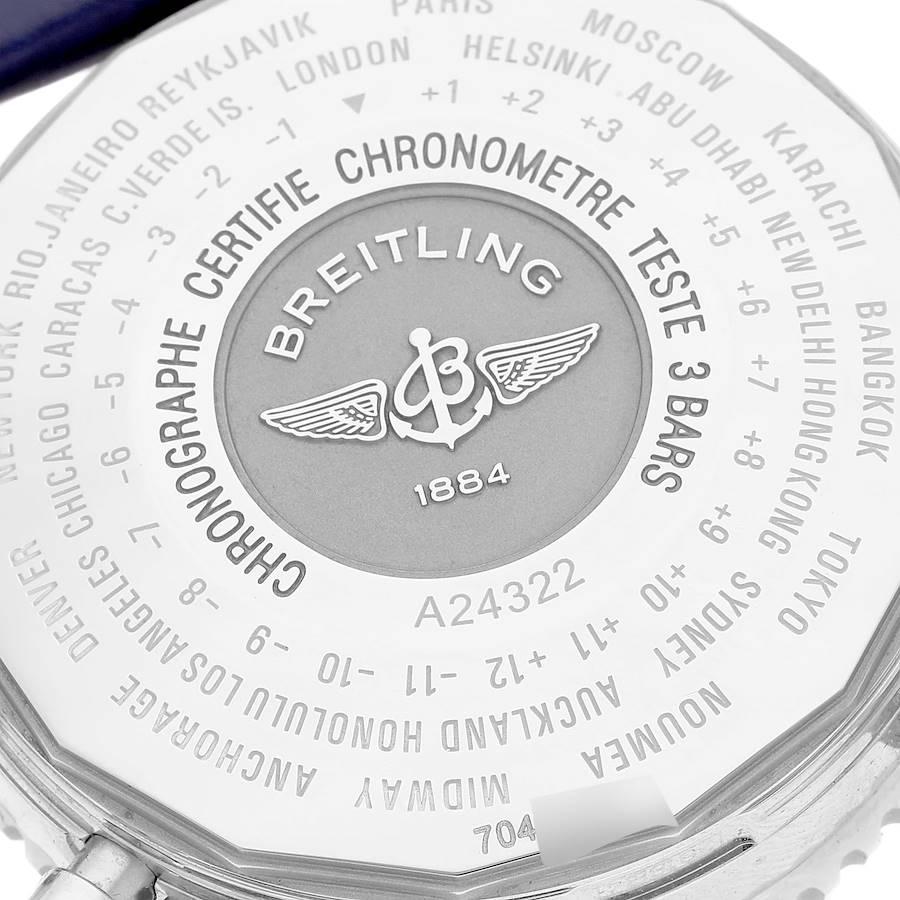 Breitling Navitimer World Blue Dial Montre en acier pour hommes A24322 ...