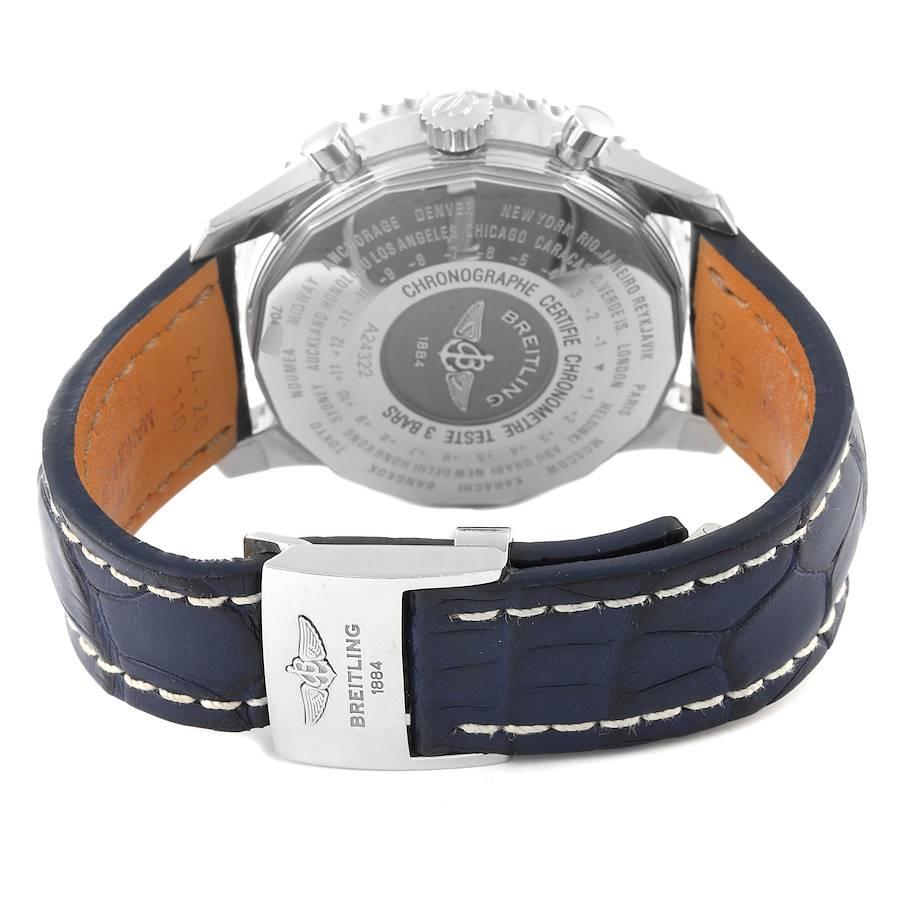 Breitling Navitimer World Blue Dial Montre en acier pour hommes A24322 ...