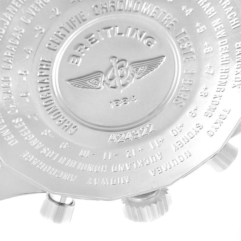 Breitling Navitimer World Blue Dial Steel Men's Watch A24322 For Sale ...