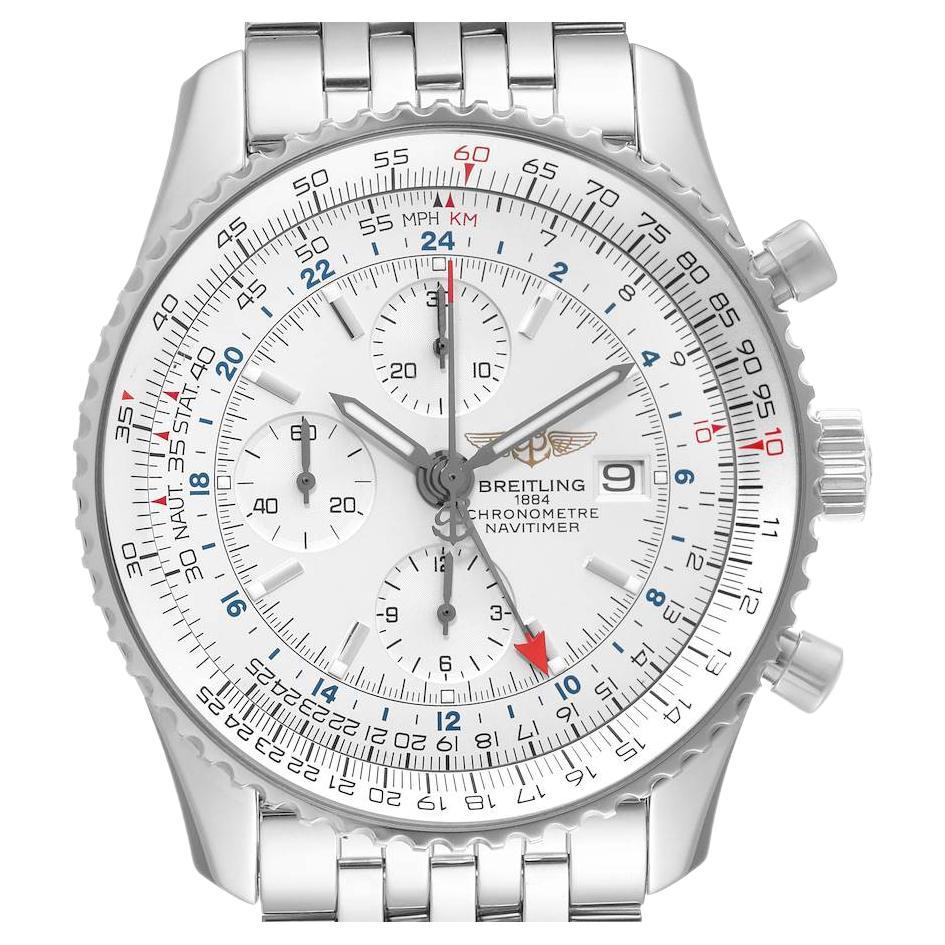 Breitling Navitimer World Blue Dial Steel Men's Watch A24322 For Sale ...