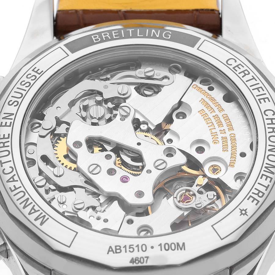 Breitling Premier B15 Duograph Blue Dial Steel Mens Watch AB1510 Box ...