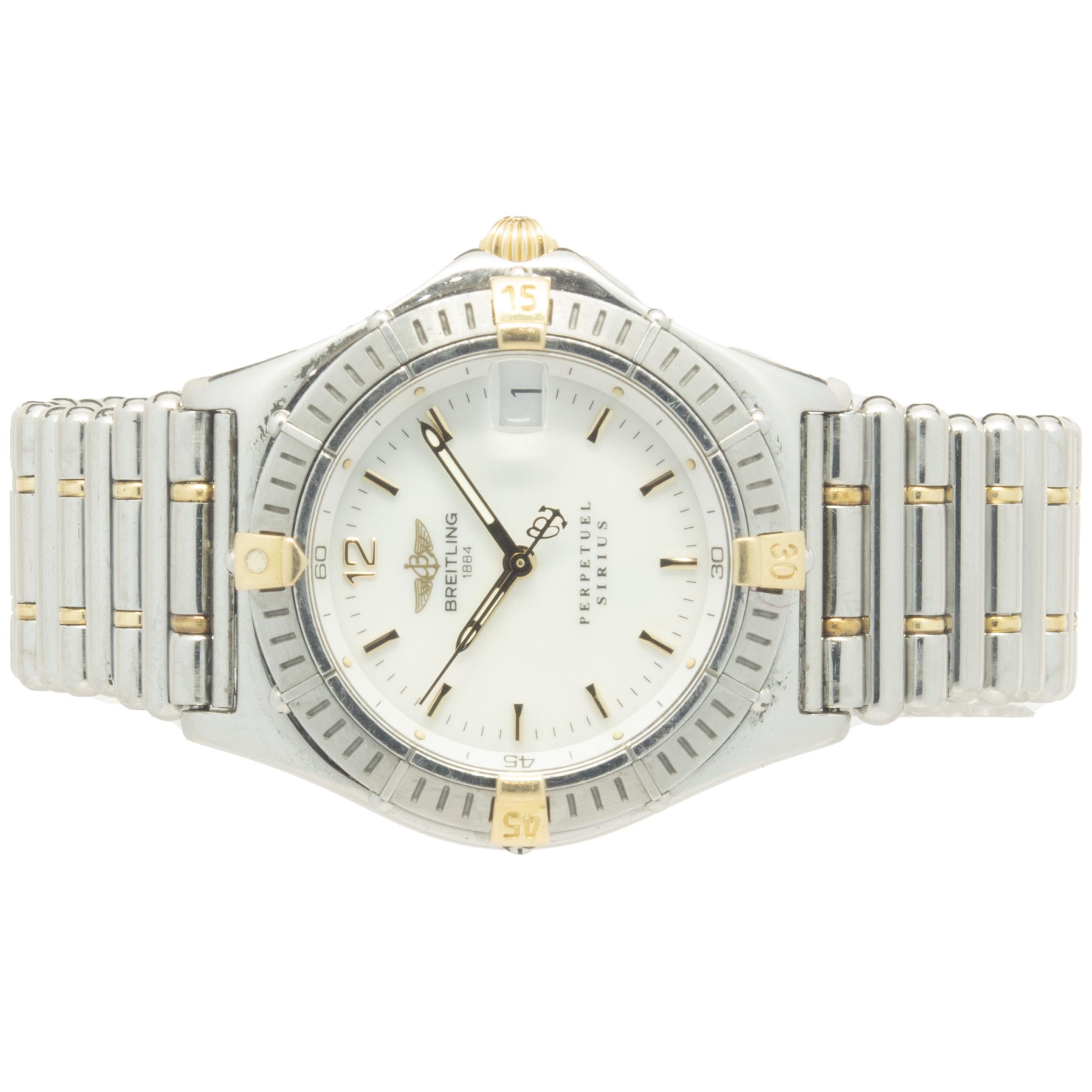 Breitling Stainless Steel and 18 Karat Yellow Gold Windrider For Sale ...