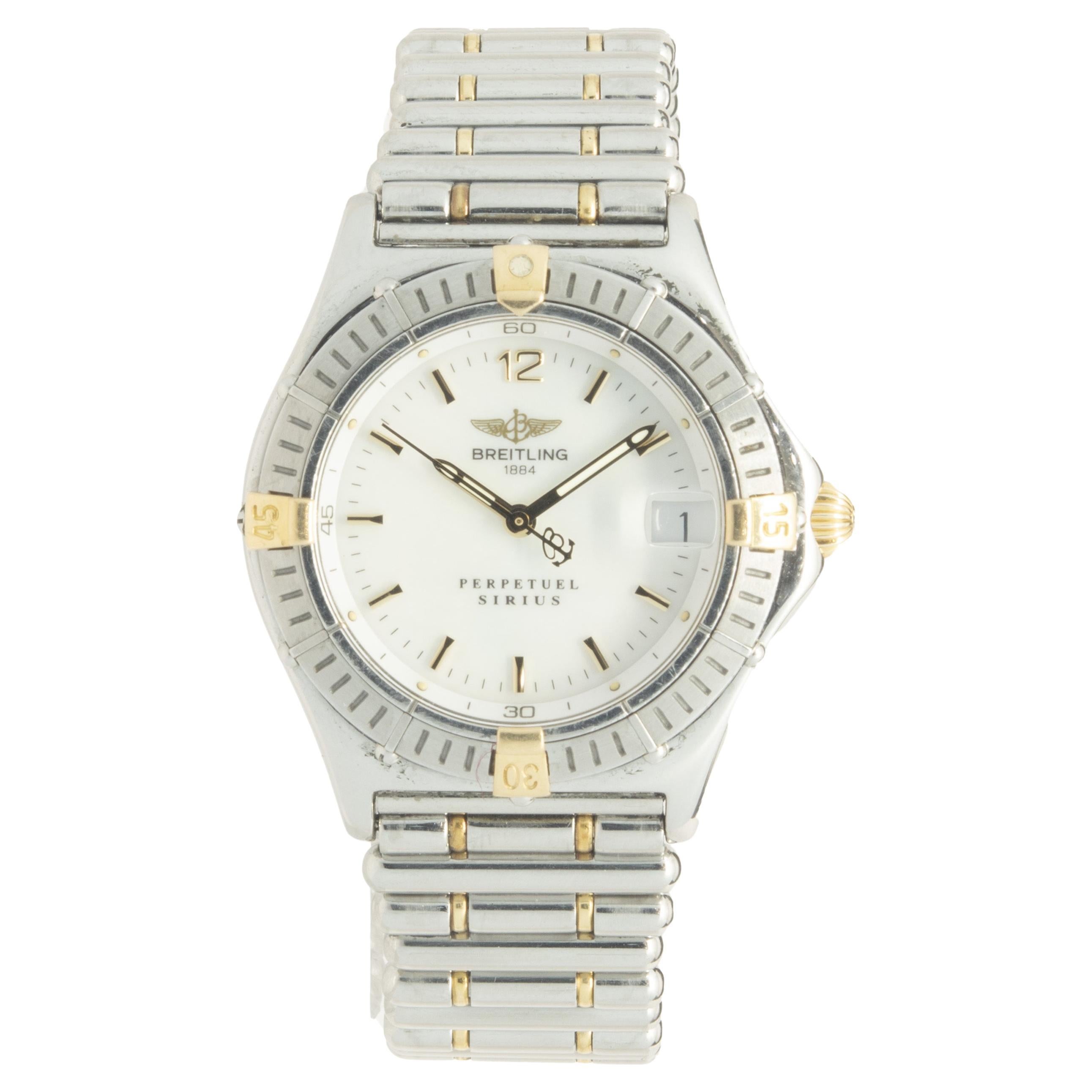 Breitling Stainless Steel and 18 Karat Yellow Gold Windrider For Sale ...