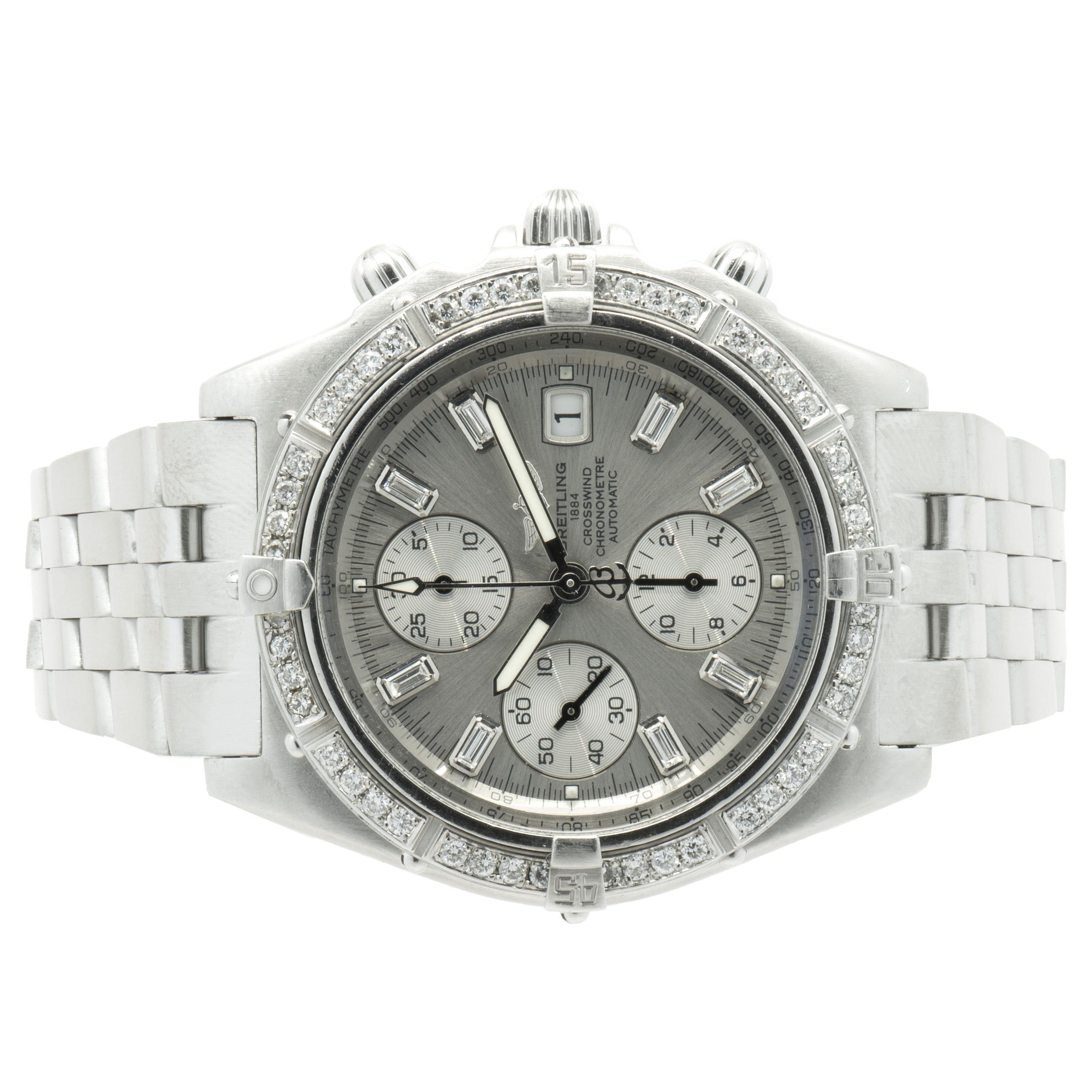 Breitling Stainless Steel Crosswind Chronograph For Sale at 1stDibs