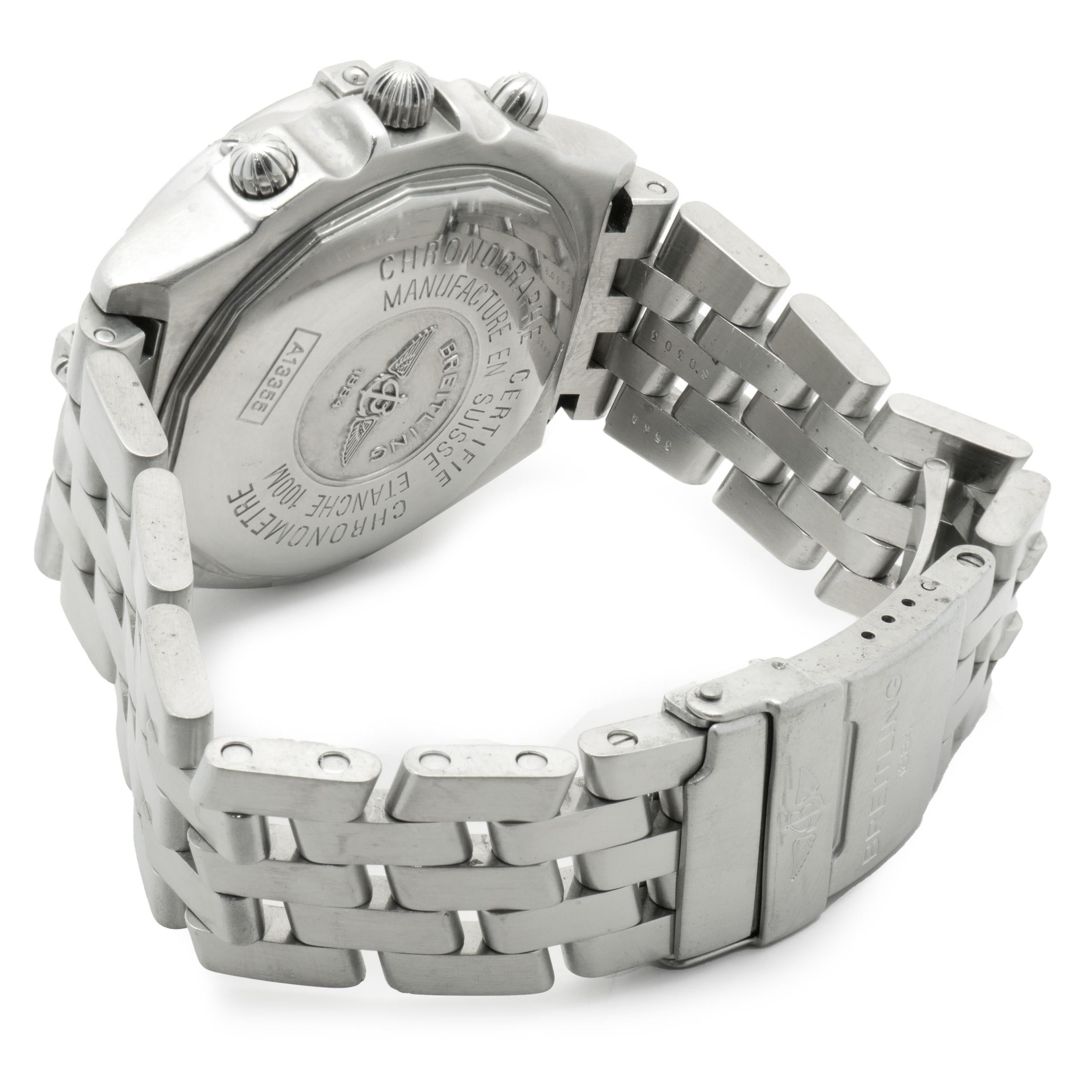 Breitling Stainless Steel Crosswind Chronograph For Sale at 1stDibs
