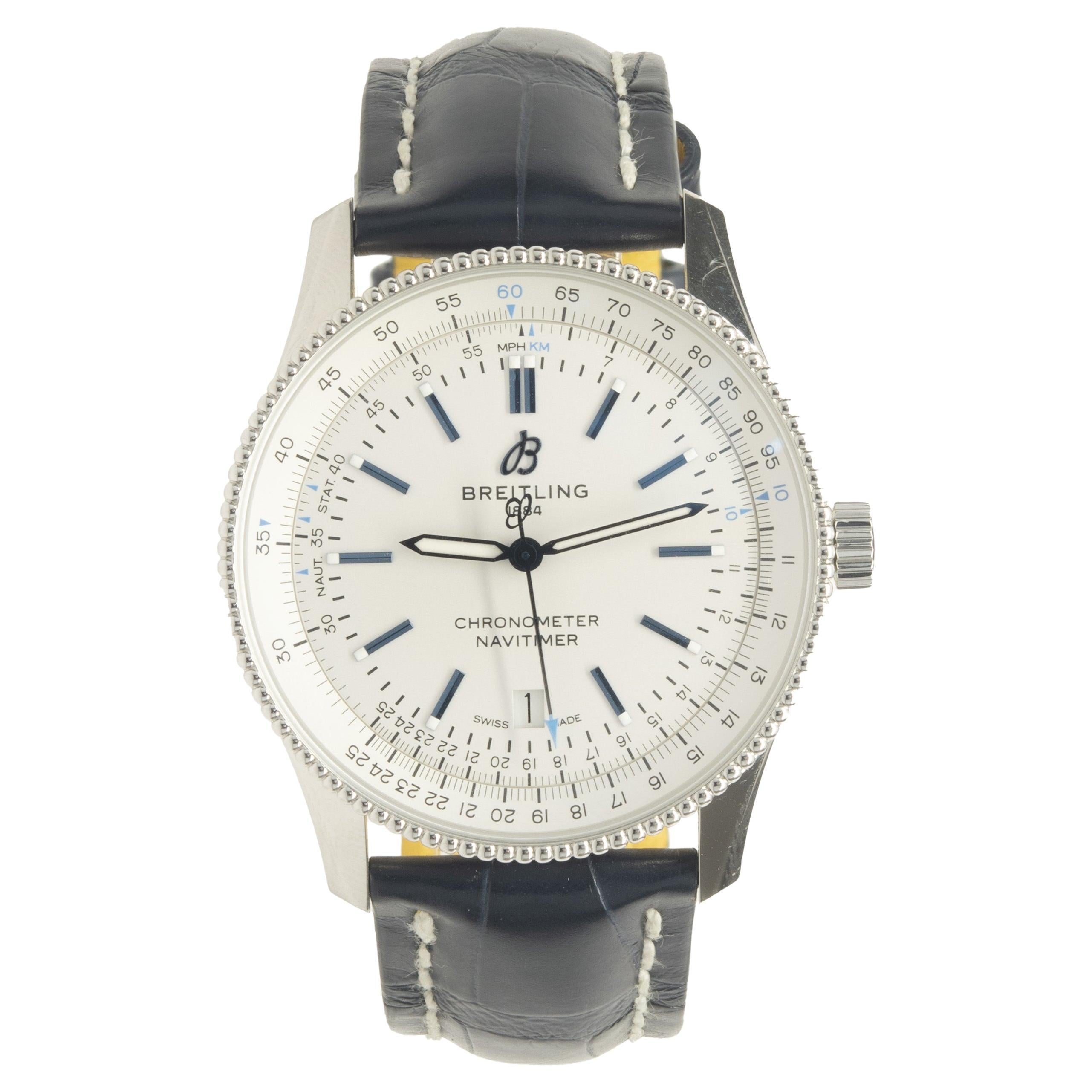 Breitling Stainless Steel Navitimer Ref 806 Wristwatch, circa 1971 at ...