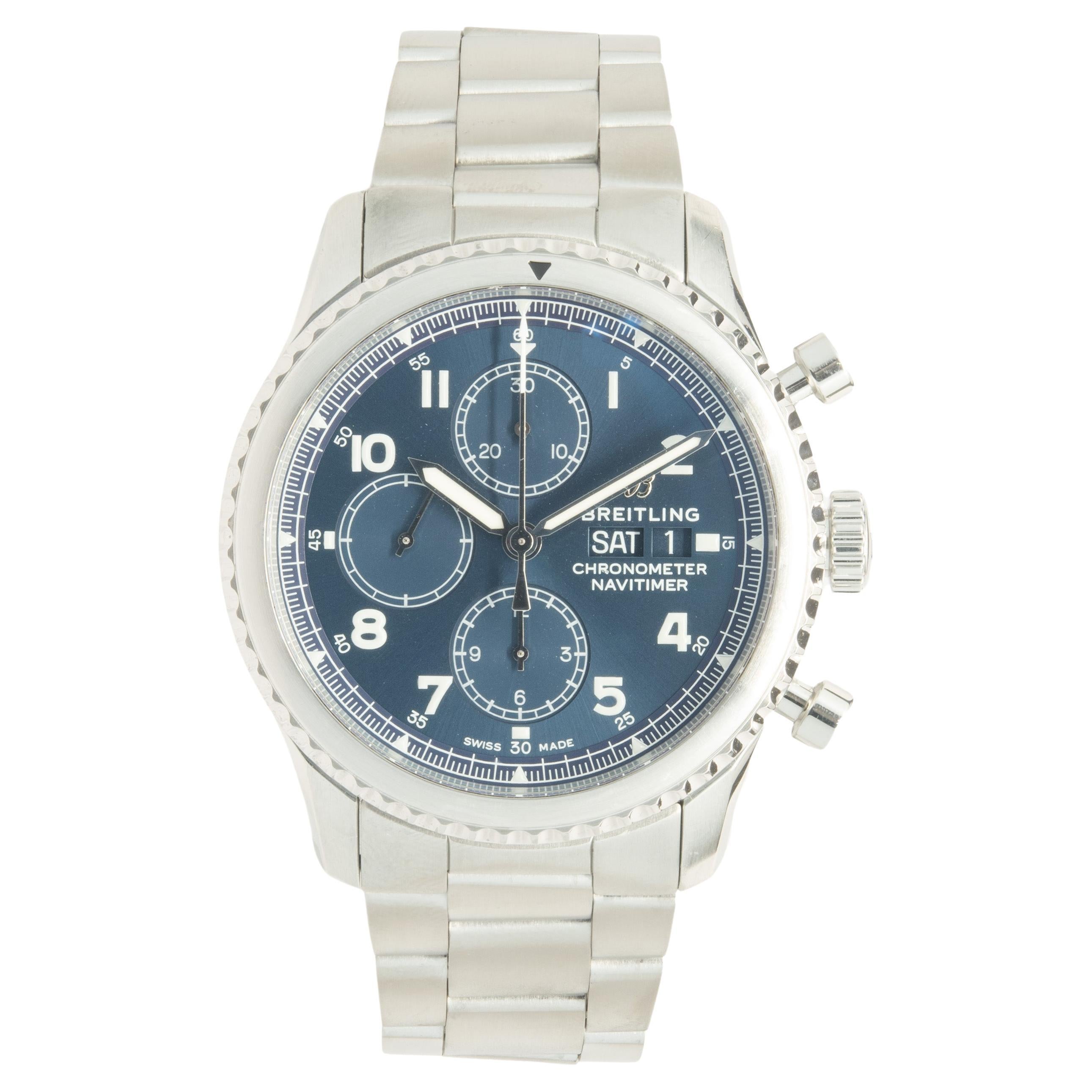 Breitling Stainless Steel Navitimer Digital LCD For Sale at 1stDibs