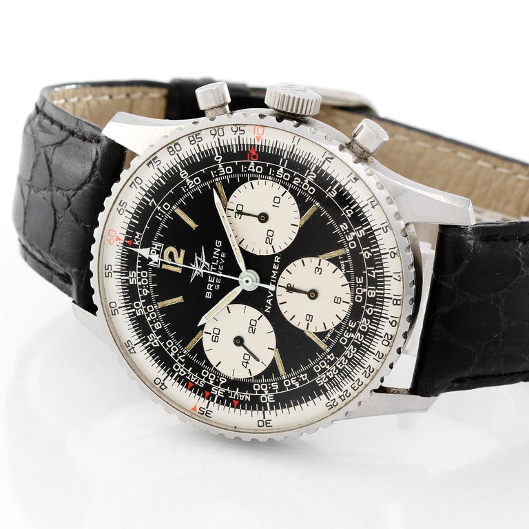 Breitling Stainless Steel Navitimer Chronograph Manual Wristwatch Ref ...
