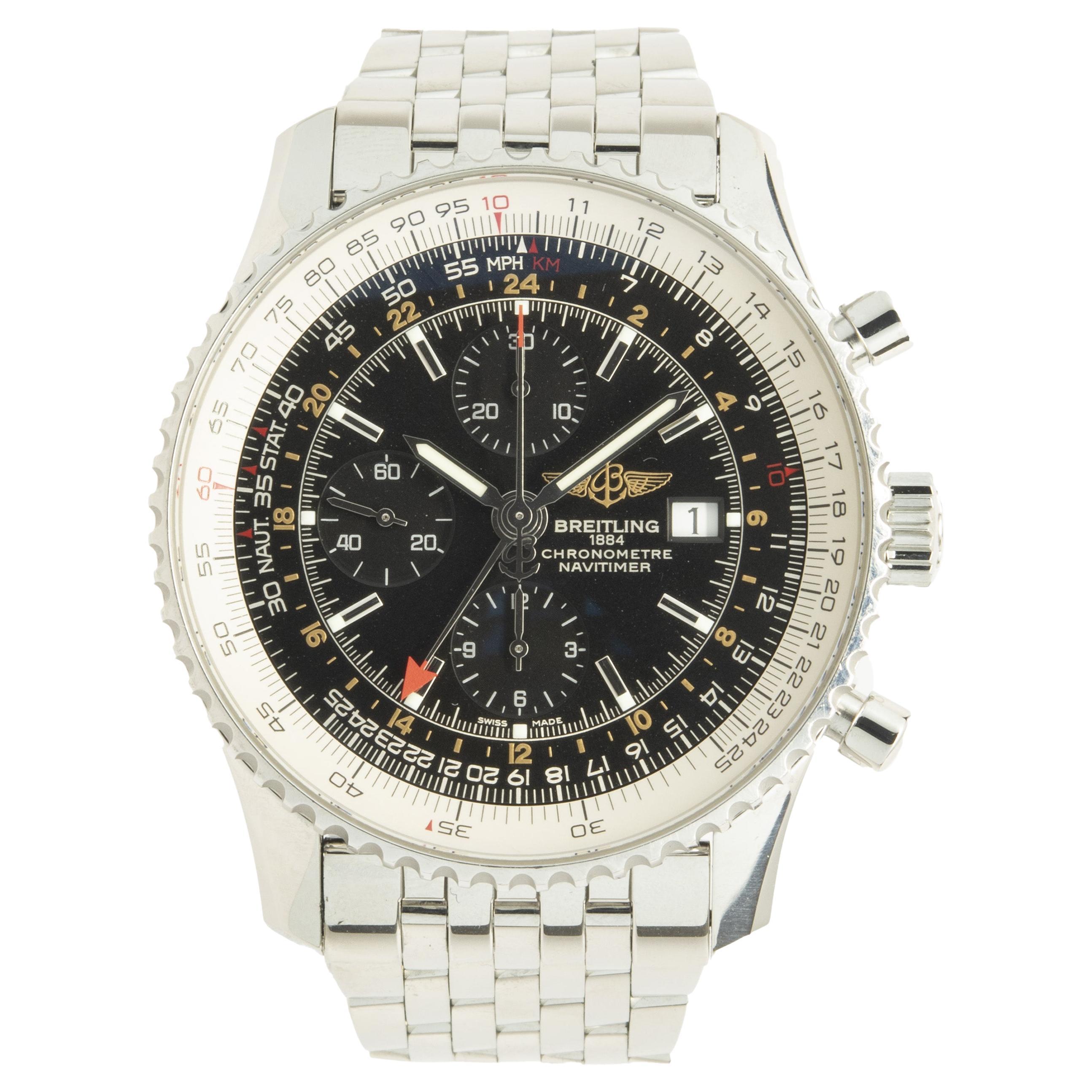 Breitling Stainless Steel Navitimer Digital LCD For Sale at 1stDibs