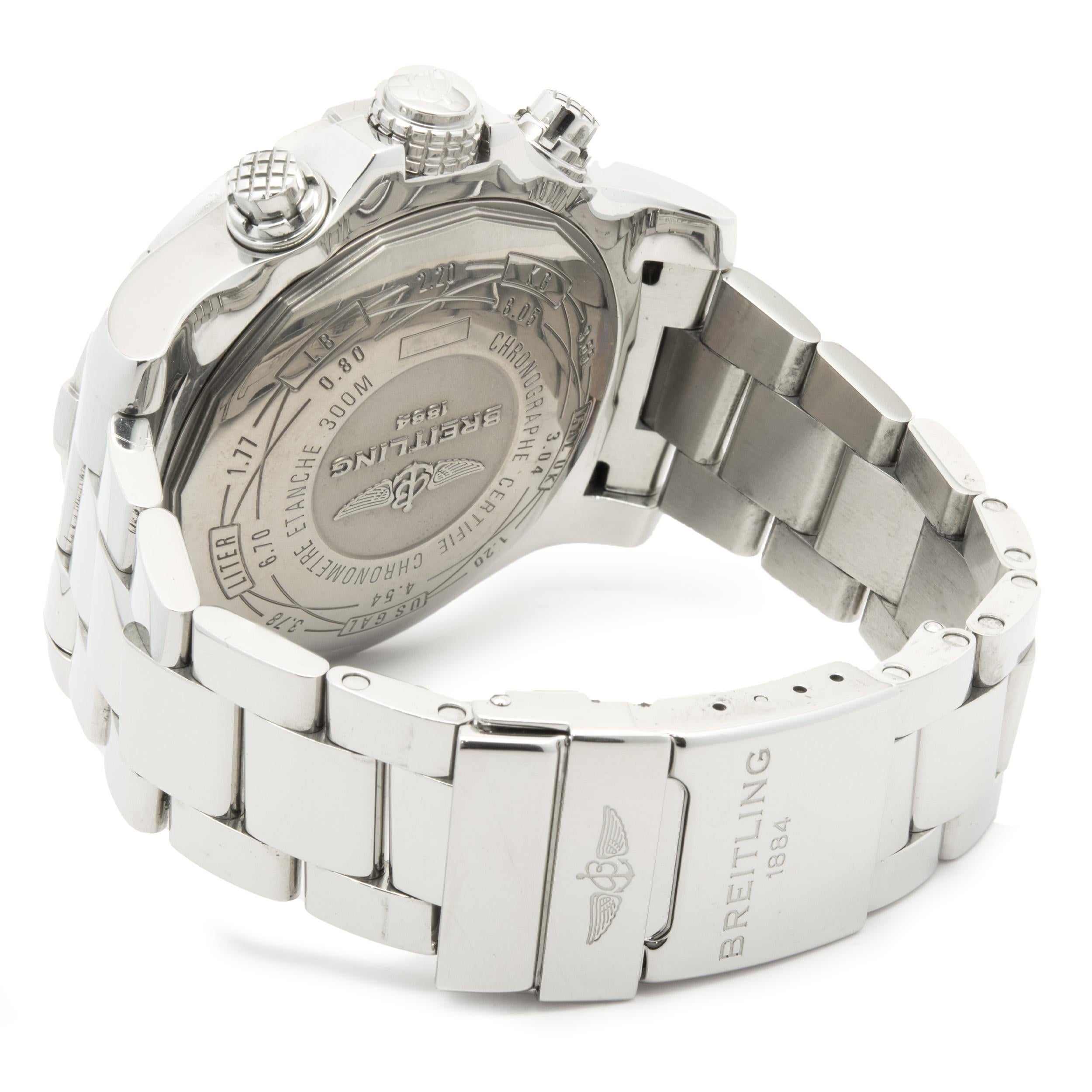 Breitling Stainless Steel Super Avenger II Chrongraph For Sale at 1stDibs
