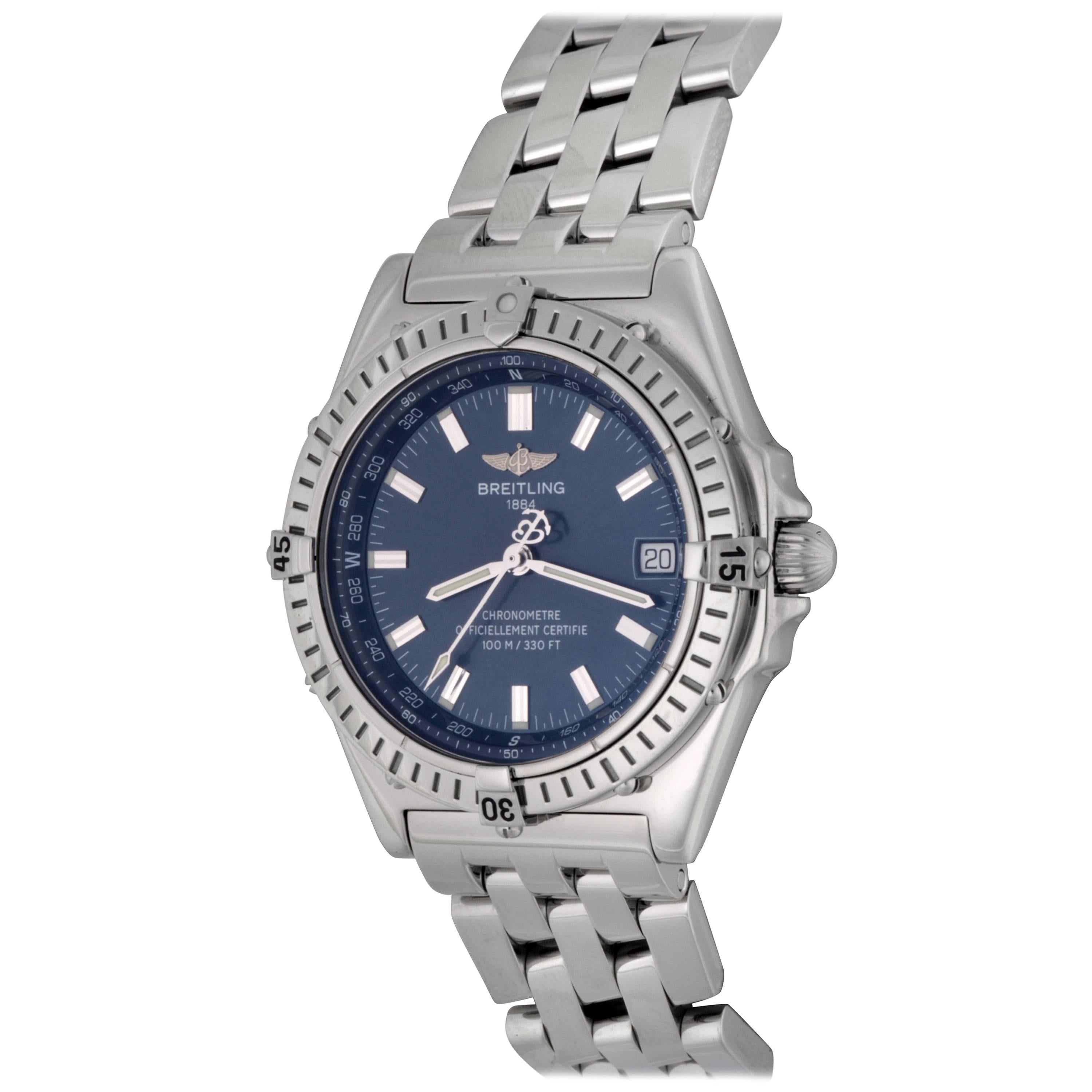 Breitling Stainless Steel Wind Rider Wings Automatic Wristwatch at 1stDibs