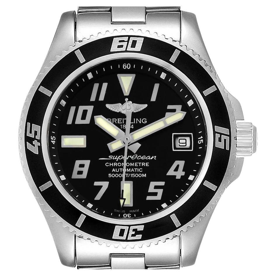 Breitling Superocean 42 Abyss Black Yellow Automatic Men’s Watch A17364 ...