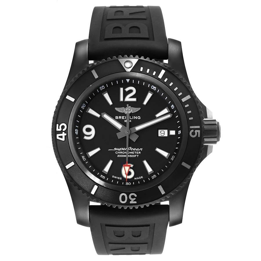 Breitling Superocean 46 Black Dial DLC Steel Mens Watch M17368 at ...