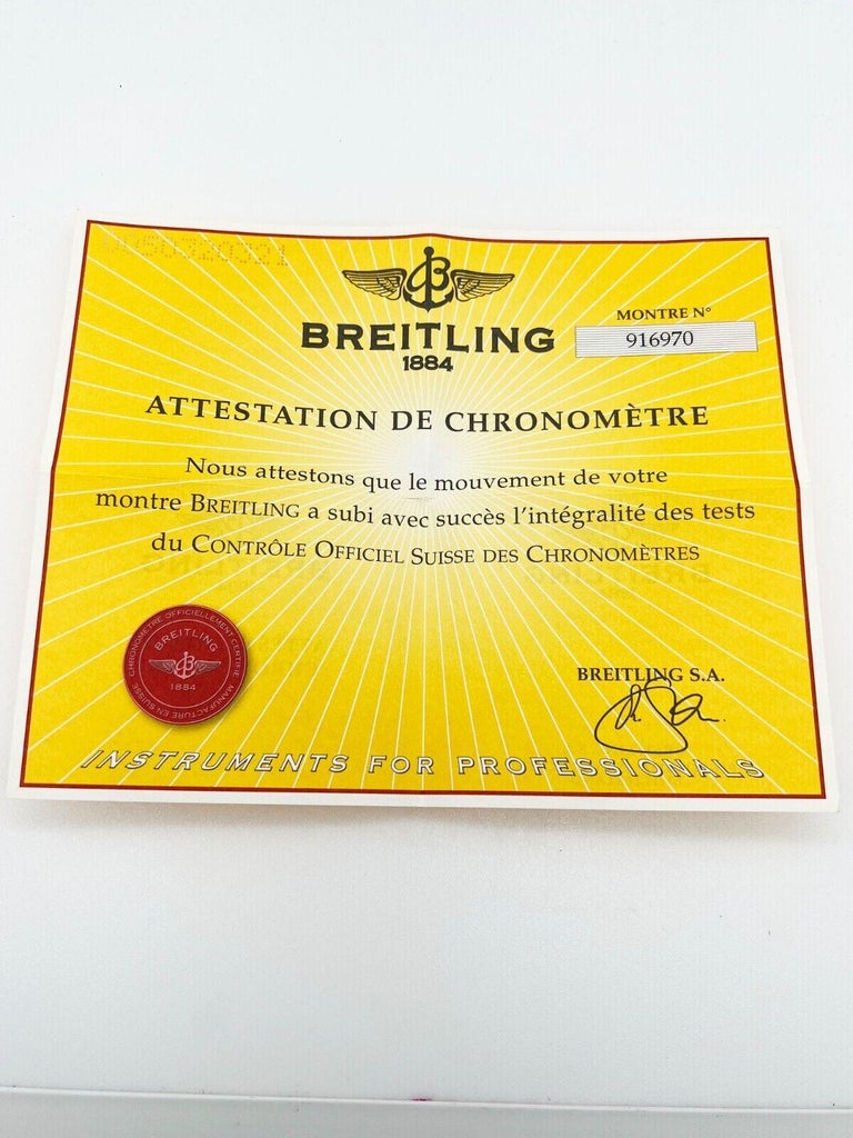 Breitling Superocean A17360 Blue Dial Stainless Steel Box Paper For ...