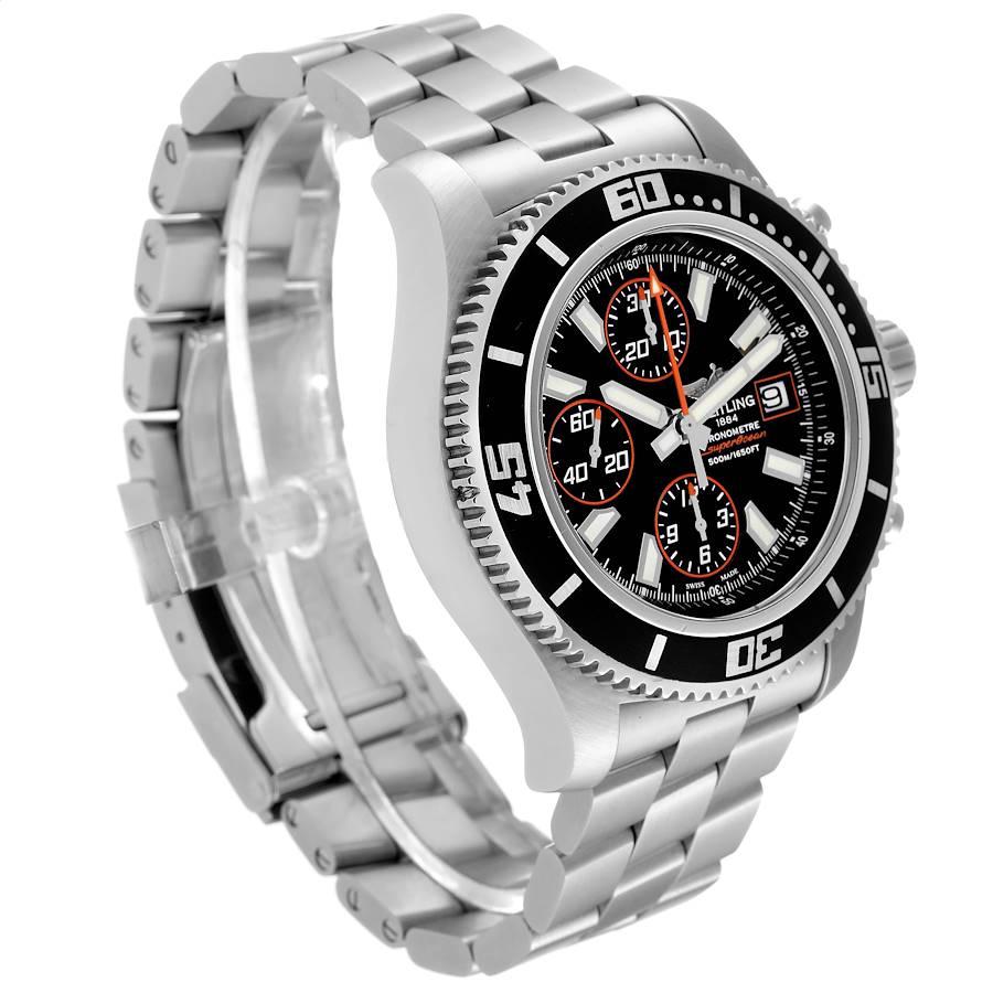 Breitling SuperOcean Chronograph II Orange Abyss Dial Watch A13341 Box ...