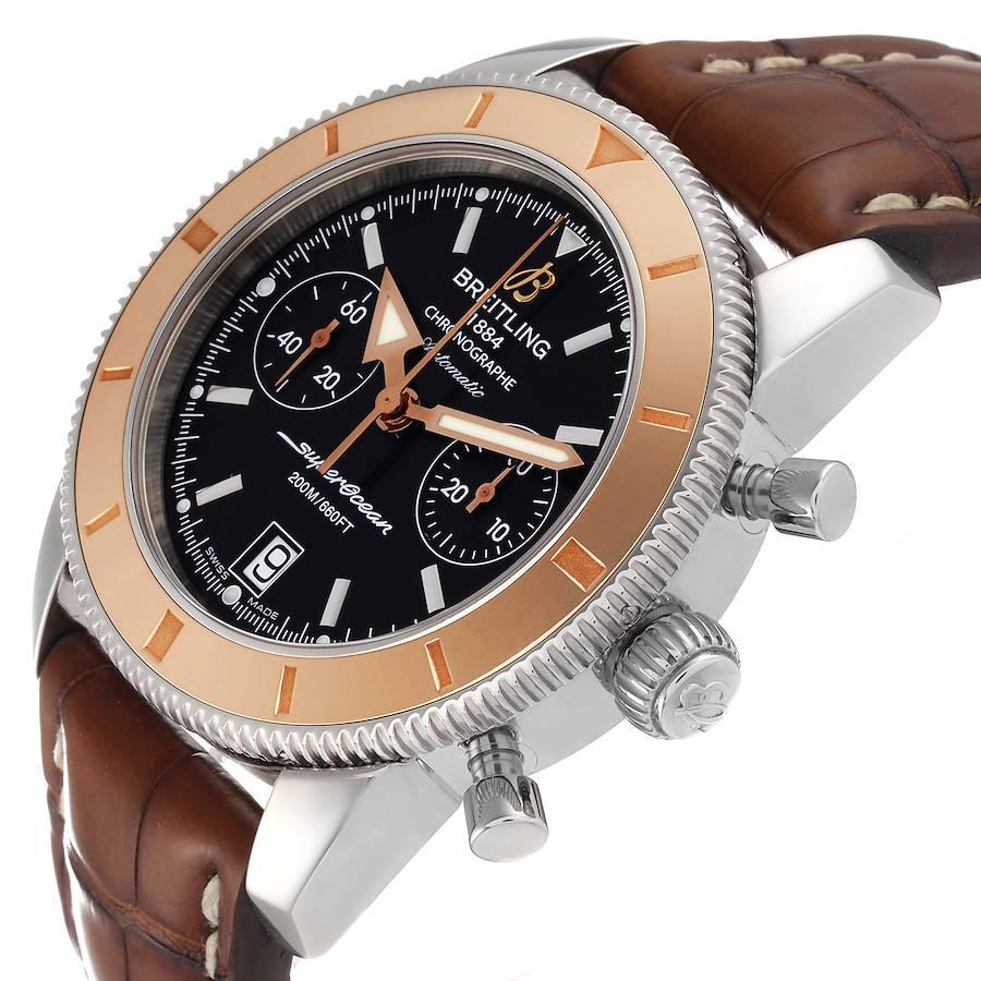Breitling SuperOcean Heritage 44 Steel Rose Gold Mens Watch U23370 For ...