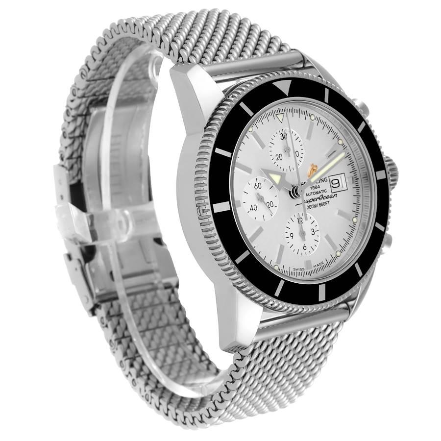 Breitling SuperOcean Heritage Chrono 46 Mesh Bracelet Watch A13320 Box ...