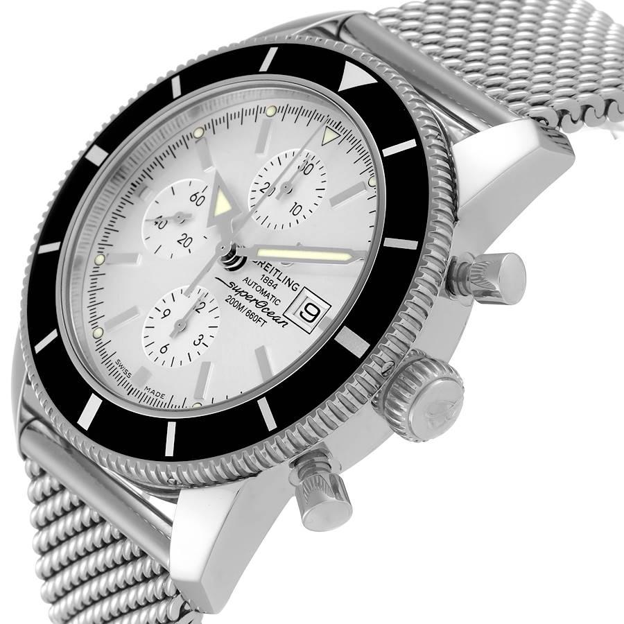 Breitling SuperOcean Heritage Chrono 46 Mesh Bracelet Watch A13320 Box ...